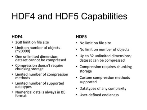 Moving Form Hdf4 To Hdf5netcdf 4 Ppt