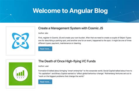 How To Build A Blog Using Angular And Cosmic Js By Carson Gibbons Medium