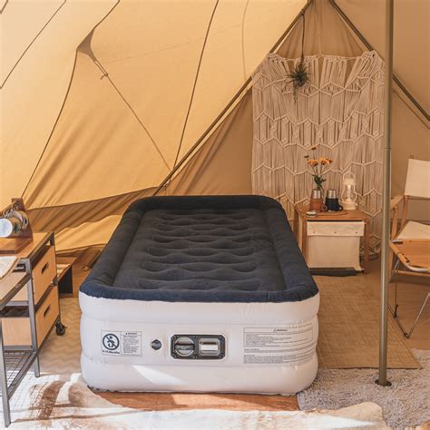 에어 침대 53cm높이 자충 매트리스 캠핑 베드 싱글 퀸 사이즈 온채널