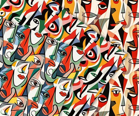 Picasso Patterns 25 Picasso Inspired Seamless Digital Papers Instant