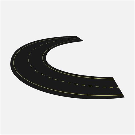 Premium Vector Bending Road Illustration Vector