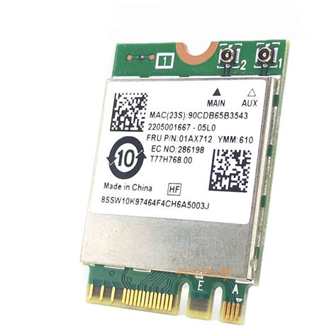 Plugadget Realtek RTL8822BE 802.11AC 2.4G/5GHz WiFi Bluetooth 4.0 NGFF