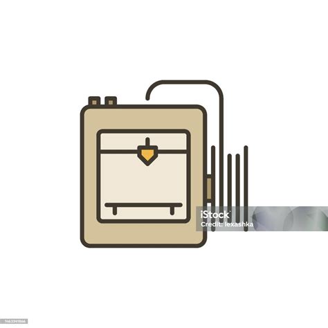 3d 프린터 벡터 개념이 있는 필라멘트 컬러 아이콘 또는 기호 0명에 대한 스톡 벡터 아트 및 기타 이미지 0명 3차원 형태 갈색 Istock