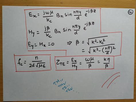 Derivation Of Parallel Plate Waveguide
