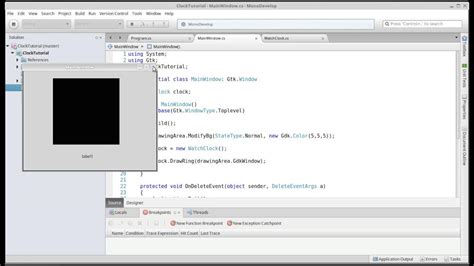 C Create A Watch Clock In Monodevelop Part 2 Youtube
