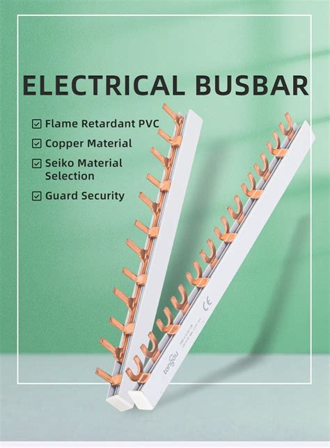 Copper Busbar For Distribution Box Circuit Breaker Pin U Type Mcb Connector Busbar Connection