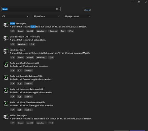 Is There A Visual Studio Test Project Template For NUnit Stack Overflow