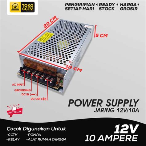 Jual Power Supply 10A 12V Jaring 12v 10a Trafo Cctv Lampu Led Di Seller TB Honey Makmur