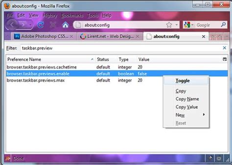 How To Enable Thumbnail Previews For Firefox In Windows 7