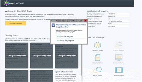 Cm Console Crashes Right Click Tools Community Recast Software Discourse