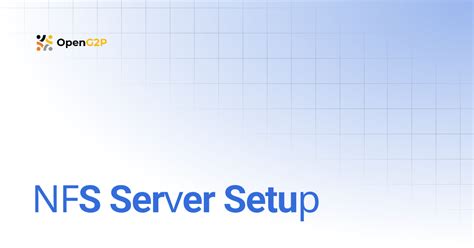 Nfs Server Setup Openg2p Docs