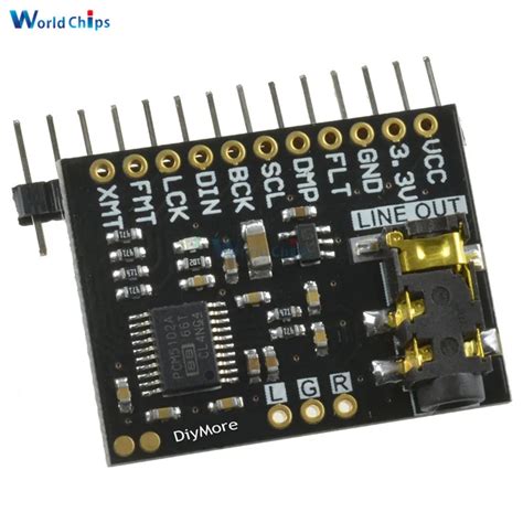 New Pcm5102a Dac Sound Card Board Phat 3 5mm Stereo Jack 24 Bits Digital Audio Module For