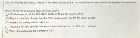 Solved For The Following Question S Consider A 4 Starch Chegg Com