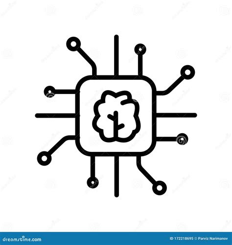 Cpu Microprocessor And Chips Icon Vector Stock Image Image Of Macro