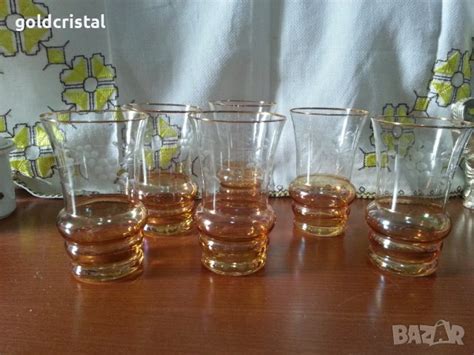 Ретро стъклени чаши гравирани в Антикварни и старинни предмети в гр Стара Загора Id42770282