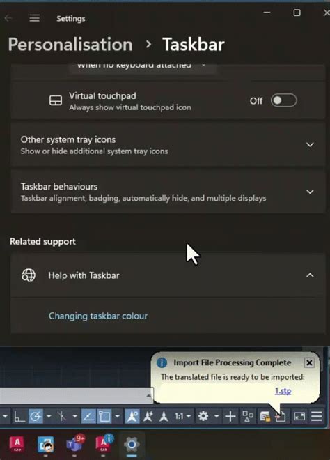 White I On Blue Dot Displayed On Taskbar Icon Of Autocad