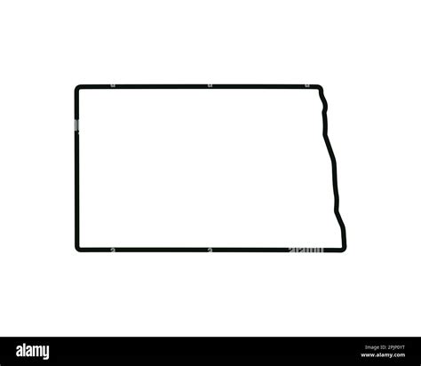 North Dakota State Map Us State Map North Dakota Outline Symbol