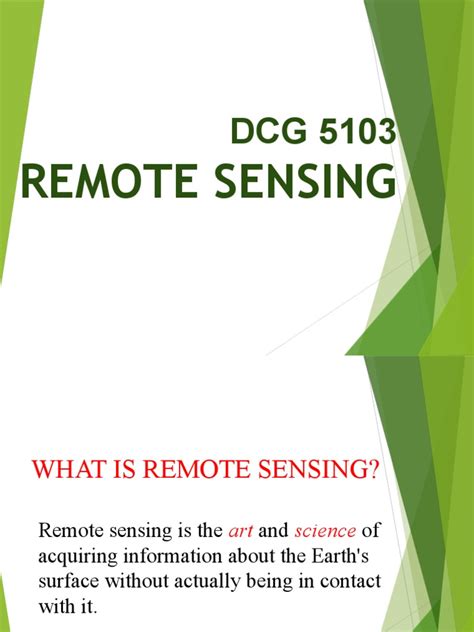 Topic 1 Intro Remote Sensing Pdf