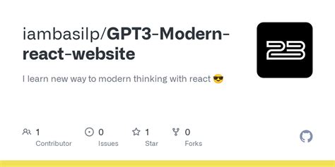Github Iambasilpgpt3 Modern React Website I Learn New Way To Modern Thinking With React 😎