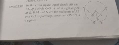 Example 22 In The Given Figure Equal Chords Ab And Cd Of A Circle C O R