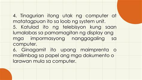 Epp Iv Mga Bahagi Ng Computer System Pptx