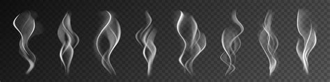 현실적인 담배 연기 증기는 공기 증기 흐름 안개 안개 효과 벡터 일러스트레이션 증기에 대한 스톡 벡터 아트 및 기타 이미지