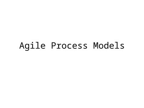Pptx Agile Process Models Prescriptive Models Dont Work It Is