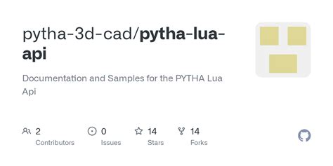 GitHub Pytha 3d Cad Pytha Lua Api Documentation And Samples For The