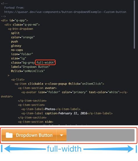 Qbtndropdown Not Display Correct With `full Width` Classname · Issue