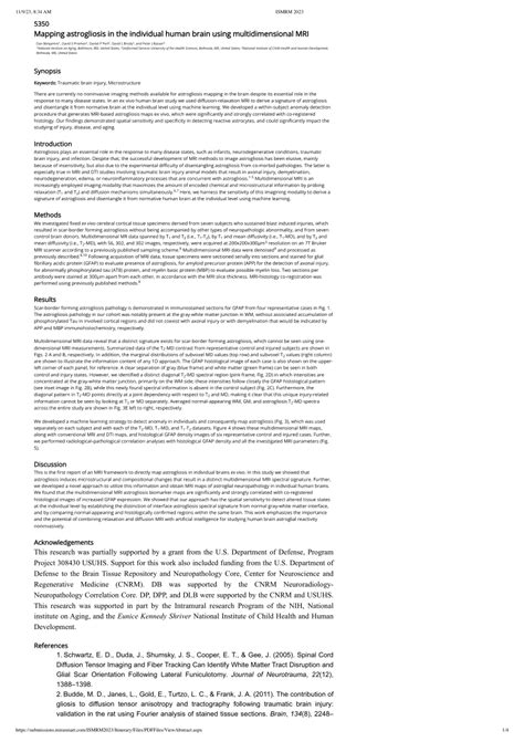 Pdf Mapping Astrogliosis In The Individual Human Brain Using Multidimensional Mri
