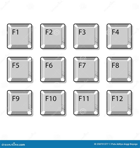 F Button Icon Set Stock Vector Illustration Of Logo 258751377