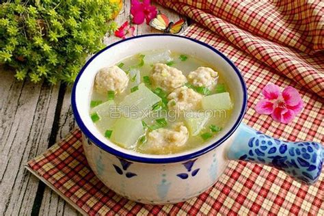 冬瓜汆丸子汤的做法 菜谱 香哈网