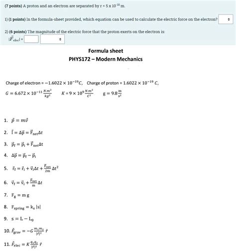 Solved Points A Proton And An Electron Are Separated By Chegg Com