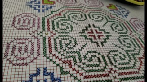 Hmong Cross Stitch Elephant Foot Pattern Youtube