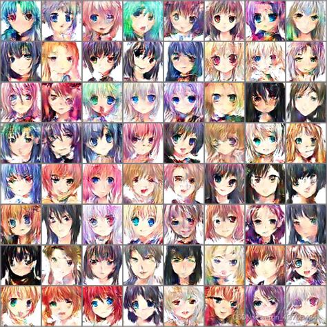 Gan动漫人物头像生成动漫人脸数据集64×64×3 Csdn博客