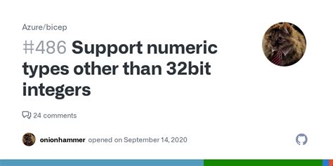 Support Numeric Types Other Than Bit Integers Issue Azure Bicep GitHub