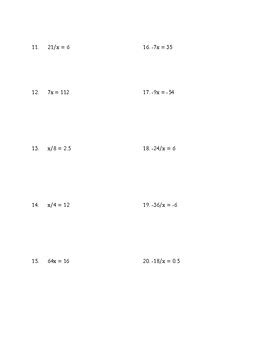 Algebra Practice And Review By The Flipped Science Classroom TPT
