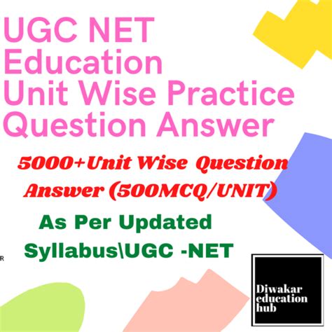 UGC NET Education Topic Wise Unit Wise Question Answer Practice Question Answer MCQ As