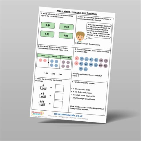 Year 6 Place Value Integers And Decimals Prior Learning Resource