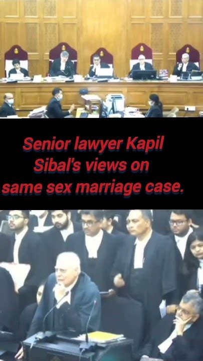 Senior Lawyer Kapil Sibal On Same Sex Marriage Shorts Youtube