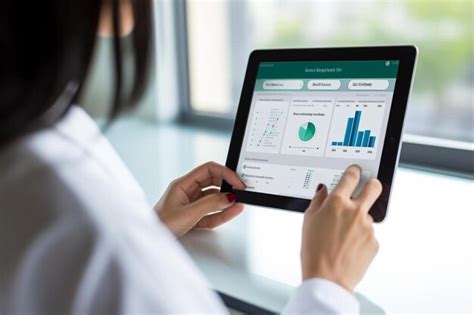 Premium Ai Image Live Medical Screening With Medical Application On Tablet