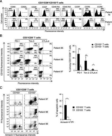 Characterization Of T Cell Surface Markers Of Cd3 Cd8 Cd103 Til Download Scientific
