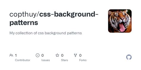 Github Copthuycss Background Patterns My Collection Of Css Background Patterns