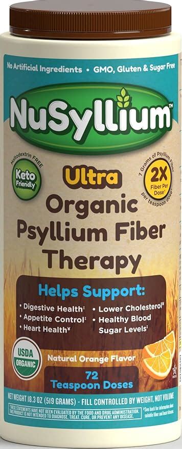 Nusyllium Ultra Psyllium Husk Powder Usda Organic Sugar
