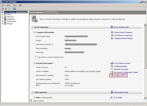 Disable Internet Explorer Enhanced Security In Windows Server 2008 Bugra Postacis Blog