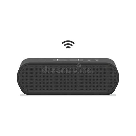 Black Rectangular Wireless Speaker With Rounded Corners Featuring A