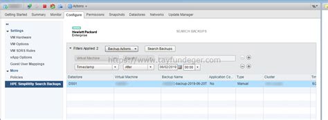 Hpe Simplivity Vm Restore Nasıl Yapılır Vmware Virtualization Blog