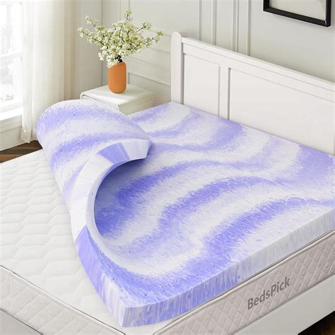 2 Inch Memory Foam Mattress Topper Full Gel Infused Swirl Full Double