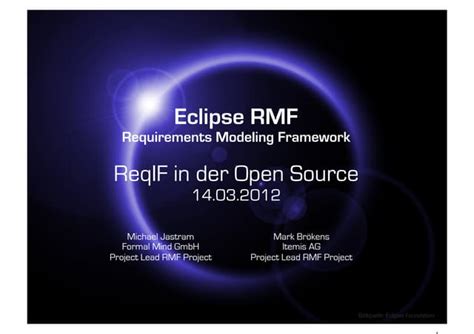 Eclipse Rmf Requirements Modeling Framework Reqif In Der Open