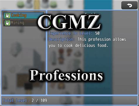 CGMZ Professions For RPG Maker MZ By Casper Gaming